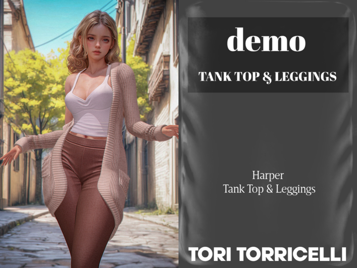 Second Life Marketplace - TORI TORRICELLI // Harper Top & Leggings // DEMO